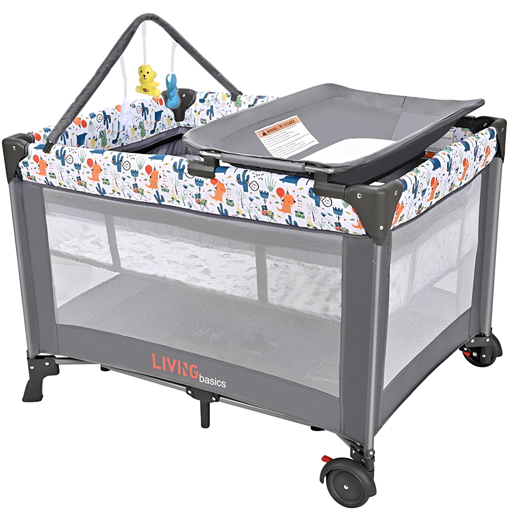 Portable Baby Playard with Bassinet and Changing Table, Foldable Travel ...