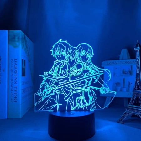 ATTOE 3D Night Light Illusion Neon Sign LED Decor Lamps USB Anime Lamp ...