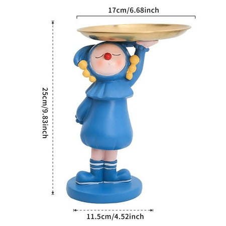 Girl Holding Tray Figurine Resin Girl Tray Statue Cute Girl Tray ...