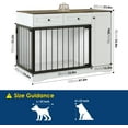 Farmhouse Dog Crate Furniture 47" – Modern Indoor Kennel with Double ...