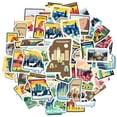 35pcs Colorful Stickers State Maps Kids DIY Stickers Travel Stationery ...