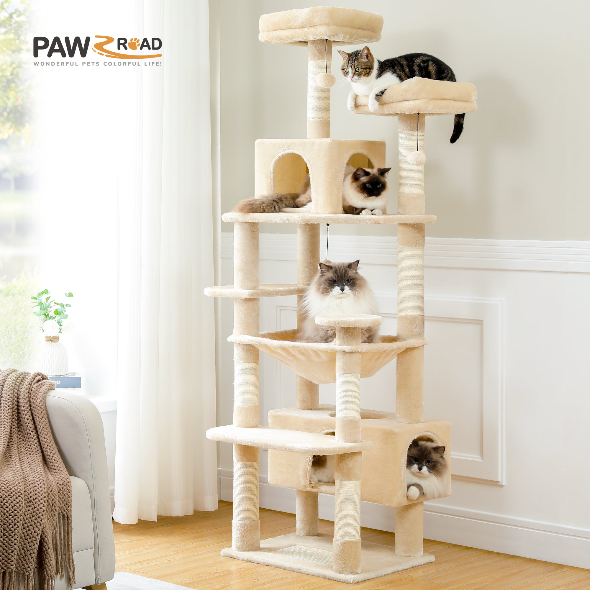 Click here for Pawz Road 72 Inch Large Cat Tree Tower With Sisal... prices