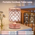 Cordless Table Lamp , Portable 6000mAh Operated Lamp with 3 Color Temps ...