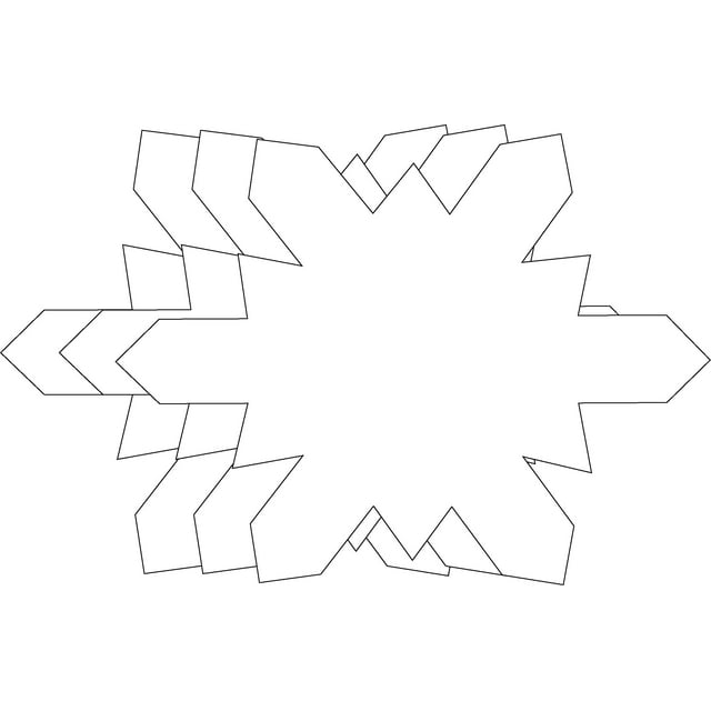 Snowflake Single Color Super Cut-Outs- 8” x 10” - Walmart.com