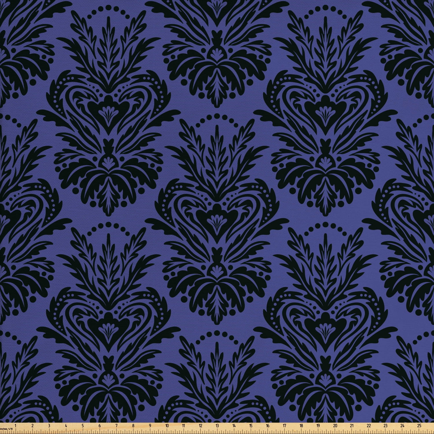 Abstract Fabric by the Yard, Damask Inspired Handmade Pattern Polka ...