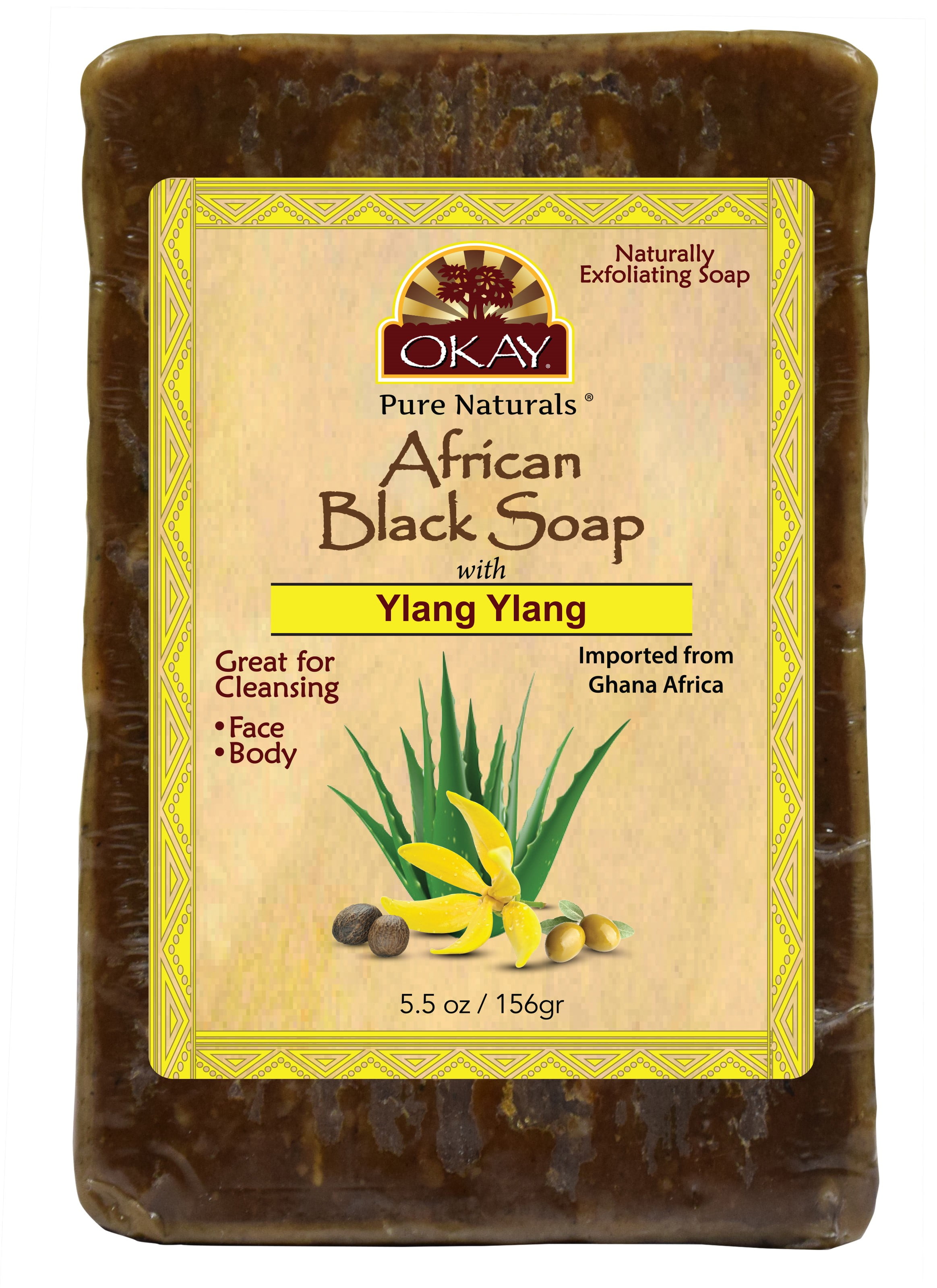 Okay African Black Soap, Ylang Ylang, 5.5 Oz - Walmart.com