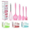 KSEDANLO Silicone Cooking Utensils Set, Long Silicone Spatula Ladle and ...