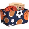 Lush Decor Sports Fabric Covered Collapsible Box Multi 3-Piece Set ...