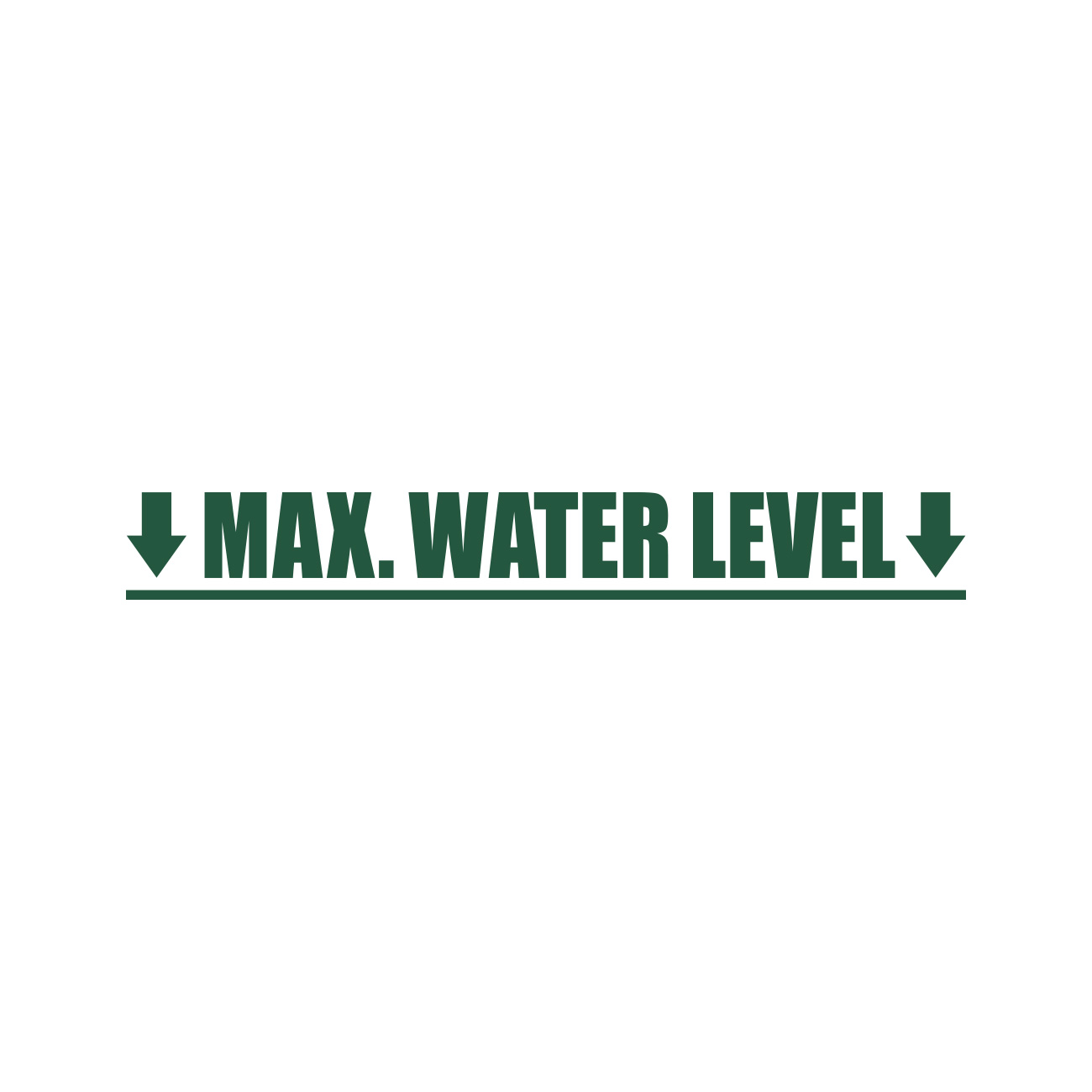 Max Water Level Sticker Decal Die Cut - Self Adhesive Vinyl ...