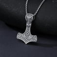 Thors Hammer Necklace Sterling Silver Celtic Knot Wolf Lion Raven ...