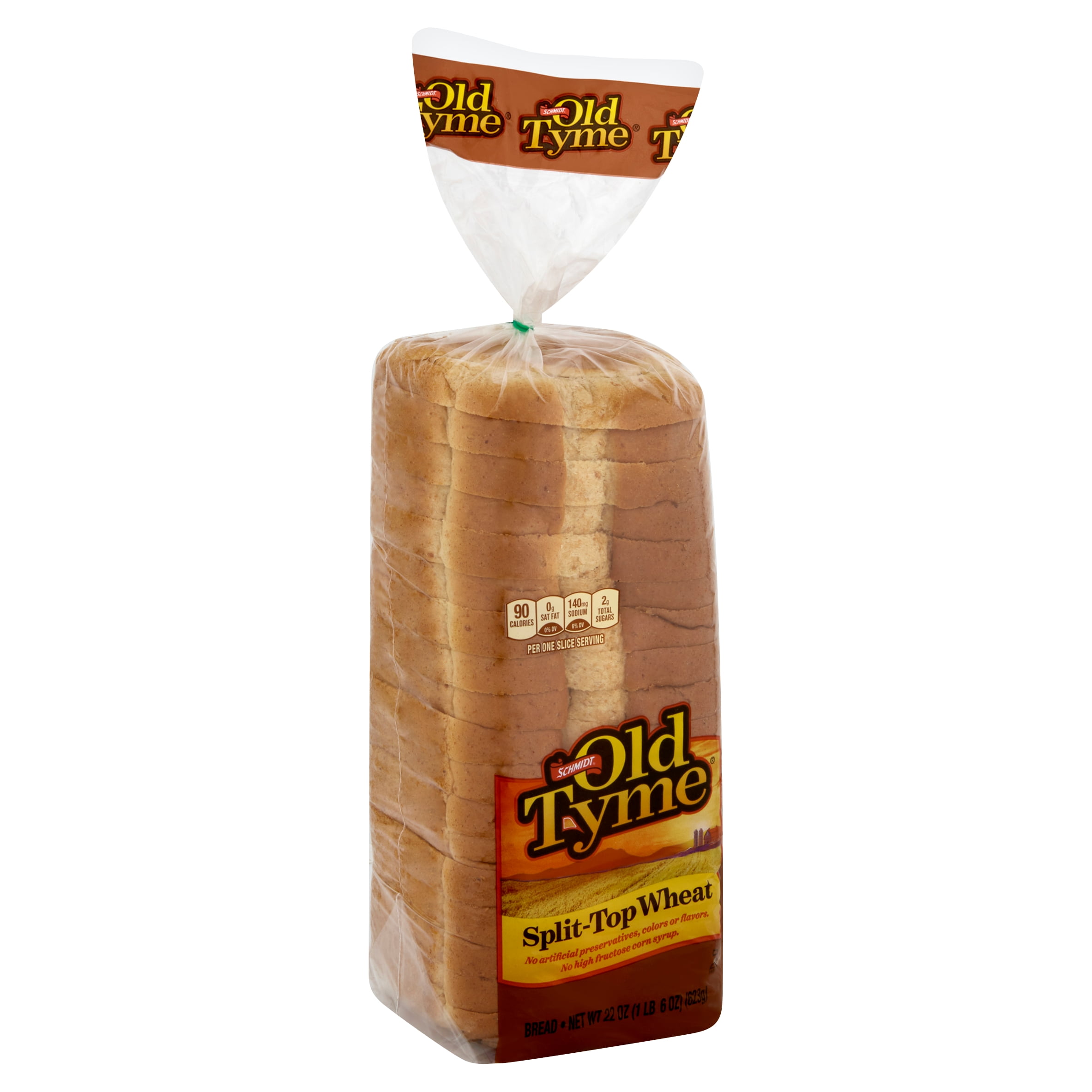 Schmidt Old Tyme Split-Top Wheat Bread, 22 oz - Walmart.com