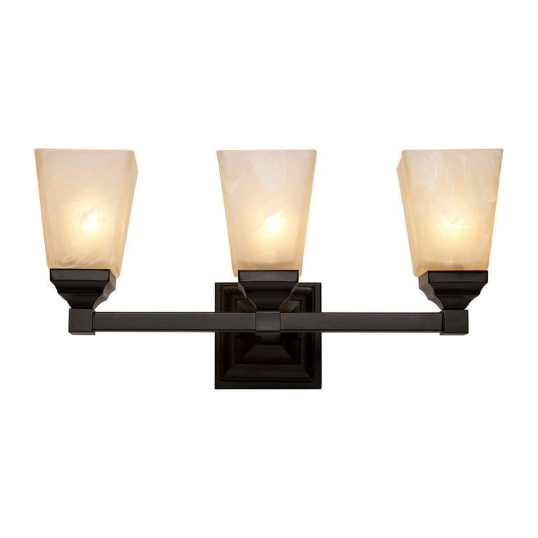 Rustic Vanity Light Trans Globe