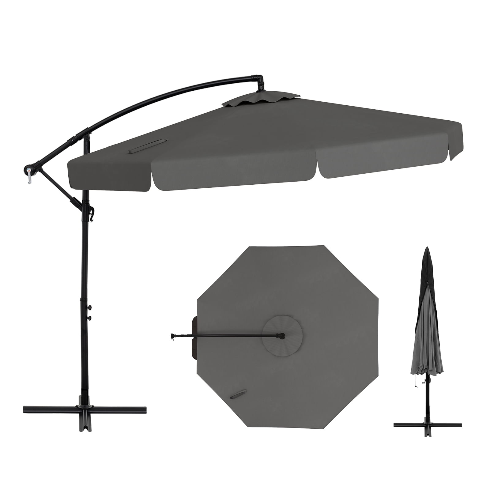 Click here for Gymax 10ft Offset Hanging Umbrella Patio Cantileve... prices