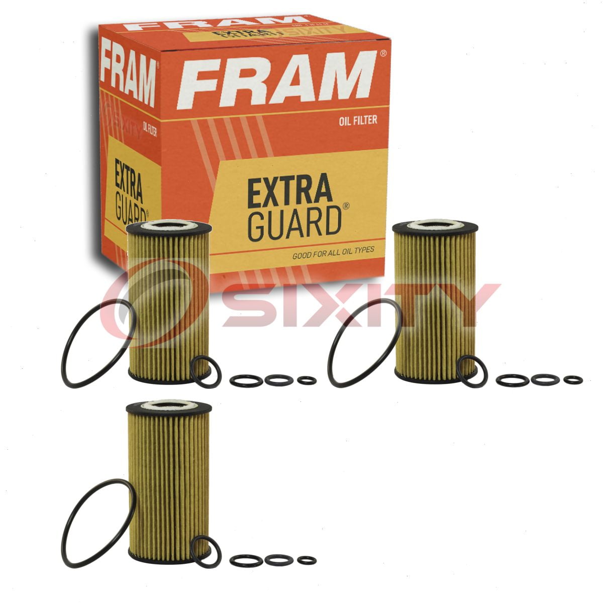 3 pc FRAM CH8481 Extra Guard Engine Oil Filters for 13A-161Y 7-14 ...