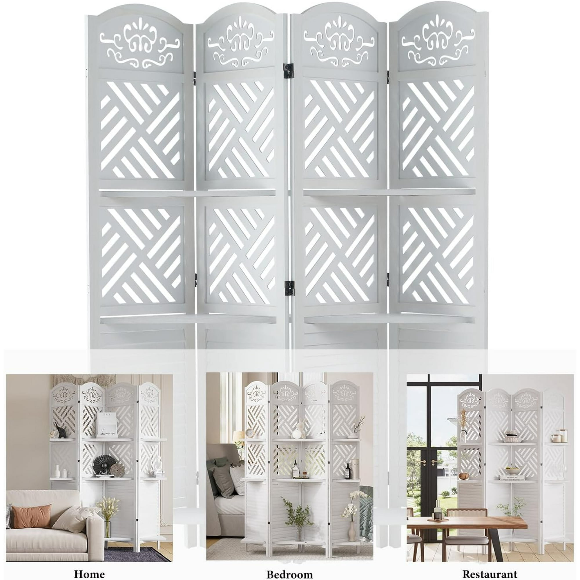 Click here for Zzistar Room Divider With Shelves  5.75ft Tall Fol... prices