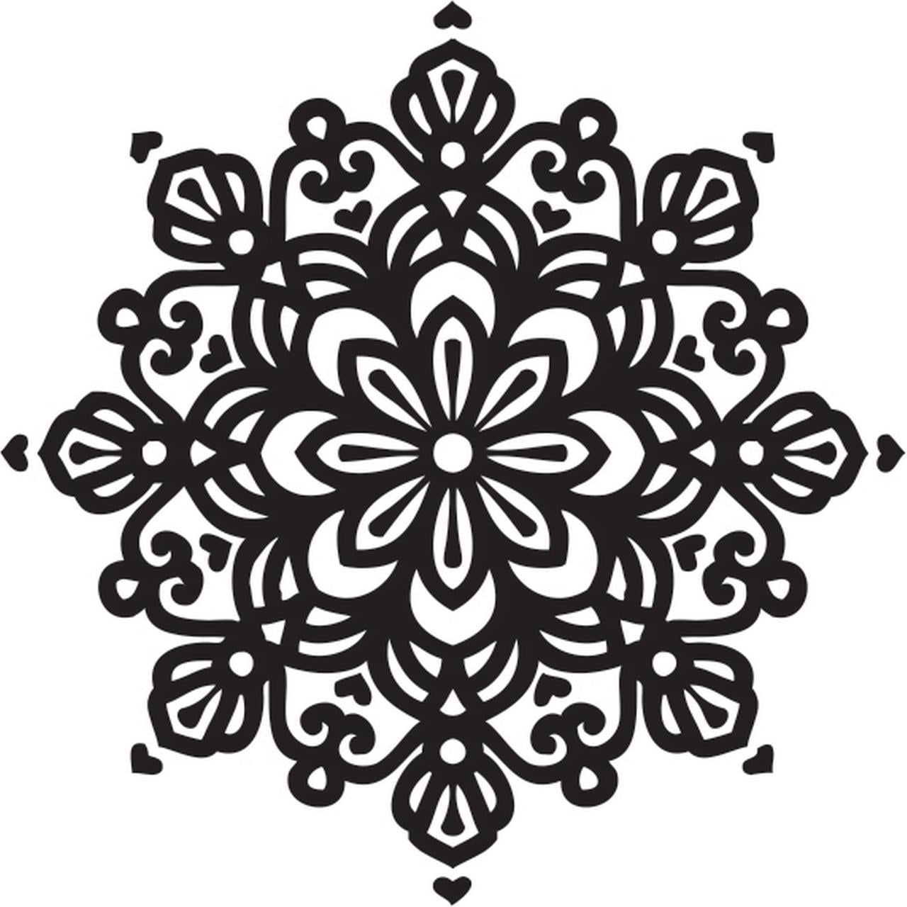 Printtoo Floral Mandala Pattern Round DIY Stamp Wooden Rubber Stamps-2 ...
