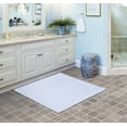 Garland Rug Queen Cotton Washable White Square Bath Rug, 36" x 36 ...