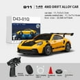 1:43 Scale Alloy 4WD RC Drift Car with Gyro, 2.4GHz Full Proportional ...