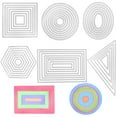 Geometric Shape Cutting Dies 6Pcs Carbon Steel Die Cut Templates for ...