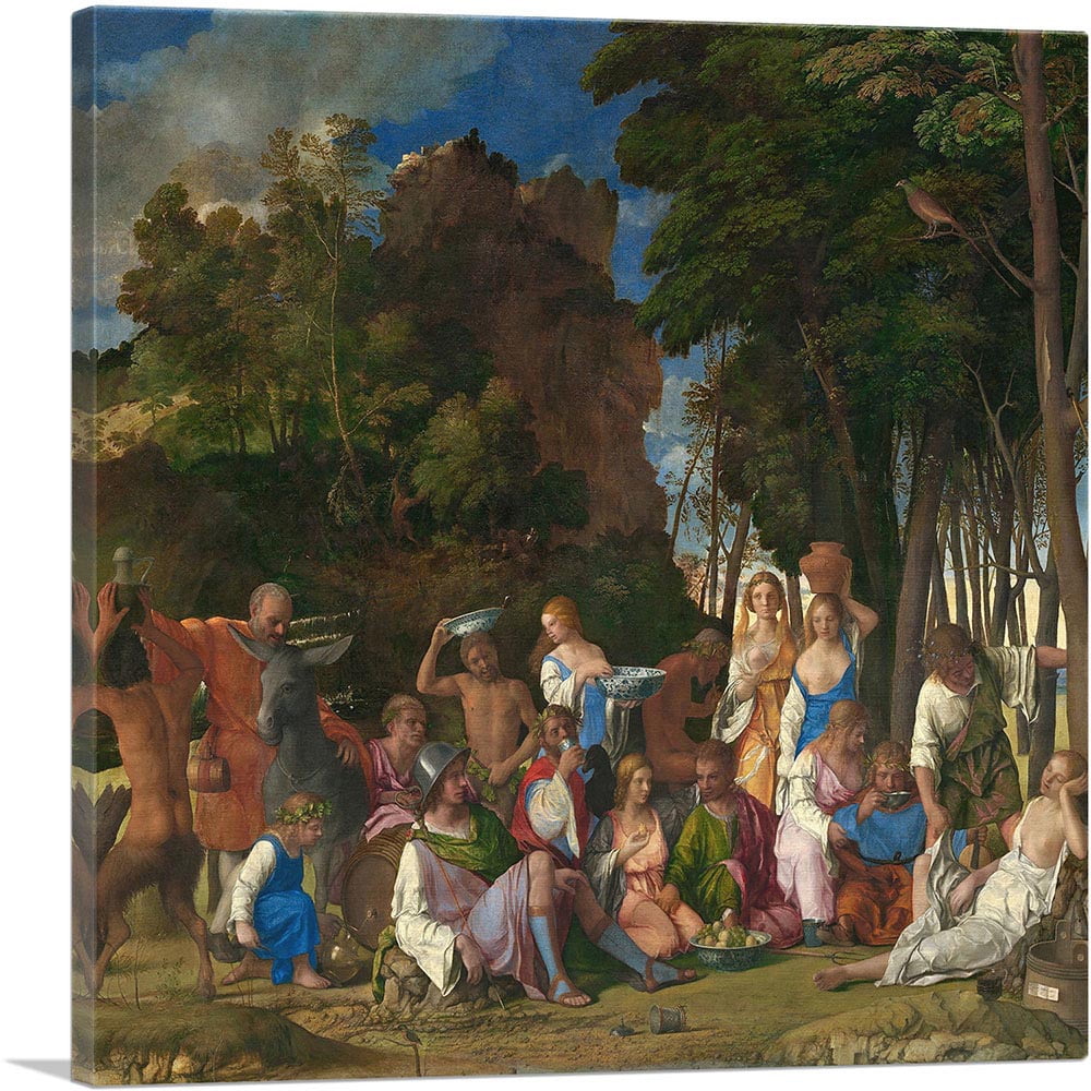ARTCANVAS The Feast Of The Gods 1514 Canvas Art Print by Giovanni ...