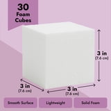 Walmart 30 Pack 3 Inch Styrofoam Craft Blocks for Sculpting, School ...