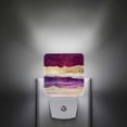Abstract Ombre Purple Yellow Plug-in LED Night Lights Modern Art Auto ...