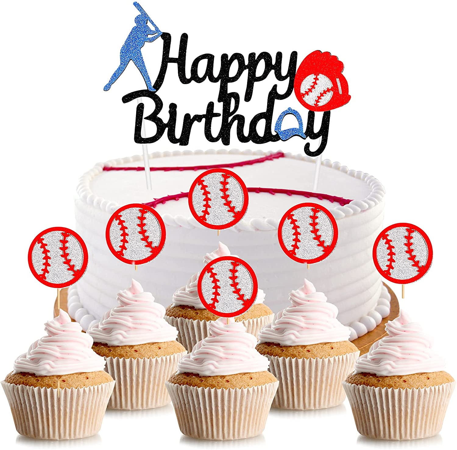 Banners & Signs Party Décor baseball cake topper baseball player cake ...
