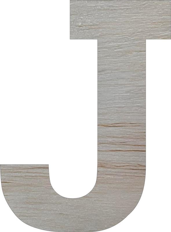 Wooden Block Letters, Unfinished 14'' Rockwell J, Craft - Walmart.com