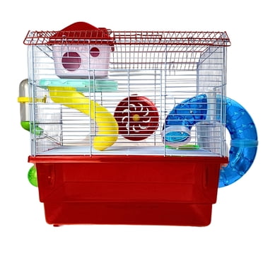 LARGE 3-Tiers Deluxe Hamster Mansion Mouse Habitat Gerbil Home Critters ...