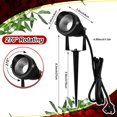 4-pack Rosace outdoor Christmas red spotlights, 12-watt 66 waterproof ...