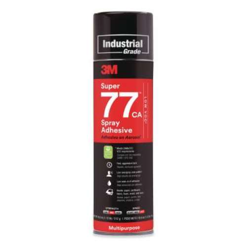 3M Super 77 CA Mp Spray Adhesive, 24 oz Aerosol Can, 12/CA (405-051111 ...