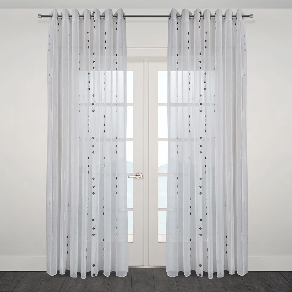 Linen Chest Andria Sheer Jacquard Grommet Curtain - Walmart.ca