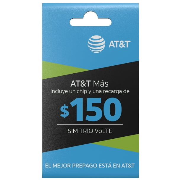 SIM AT&T 5G Chip Móvil Saldo Incluido 150 | Walmart en línea