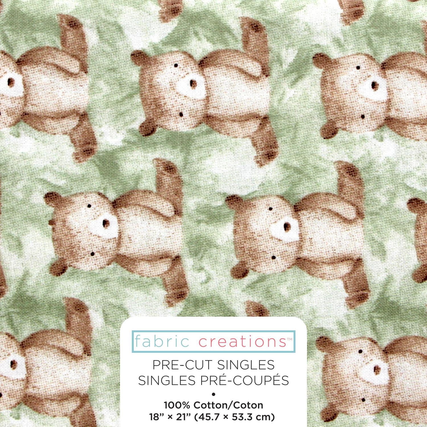 Click here for Fabric Creations White With Bears Sitting In Grass... prices