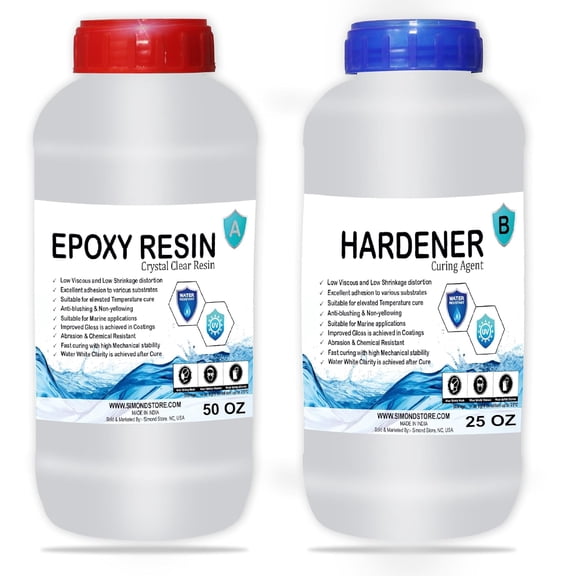 2 Quart (50 Oz Epoxy + 25 Oz Hardener) - Art Epoxy Resin - Liquid Glass ...