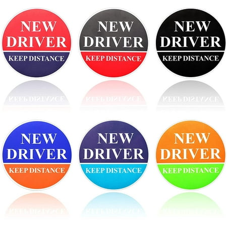 6 Pieces New Driver Magnet Safety Sign Vehicle Reflective Sign Sticker ...