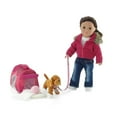Emily Rose 18-inch Doll Pet Accessory | Brown Puppy Dog with Leash ...