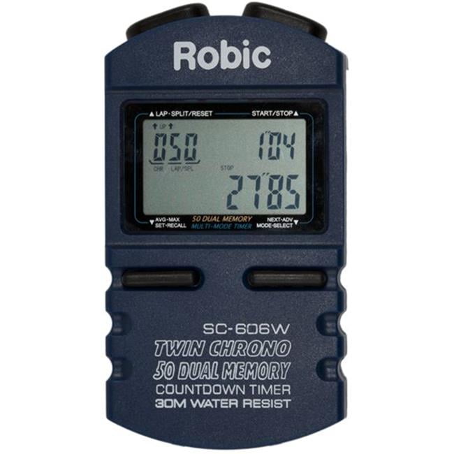 Robic Watches ROBSC-606W SC-606W 50 Lap Memory Stopwatch with Countdown ...