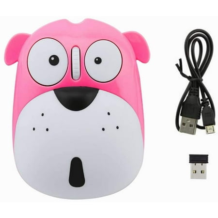 10 Ones Design 2.4GHz Wireless Mouse Cute Animal Dog Shape Wireless ...