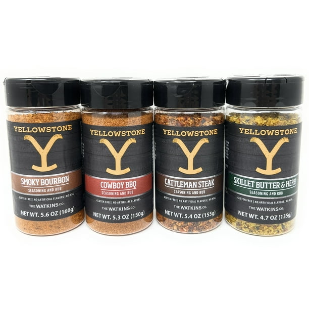 Yellowstone Seasoning and Rub Variety Set - Smoky Bourbon, Cowboy BBQ ...