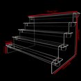Acrylic Display Stand 1-4 Tiers Acrylic Display Risers Display Shelf ...