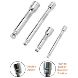 EXTENSION SET, WOBBLE, 4 PIECE, 1/4 DRIVE 4 INCH, - Walmart.com
