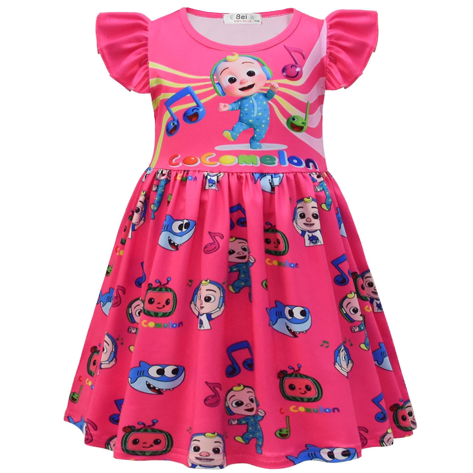 2022 Cocomelon Faldas para niñas Vestidos de manga Feifei para niñas Vestidos de princesa 2209 ...