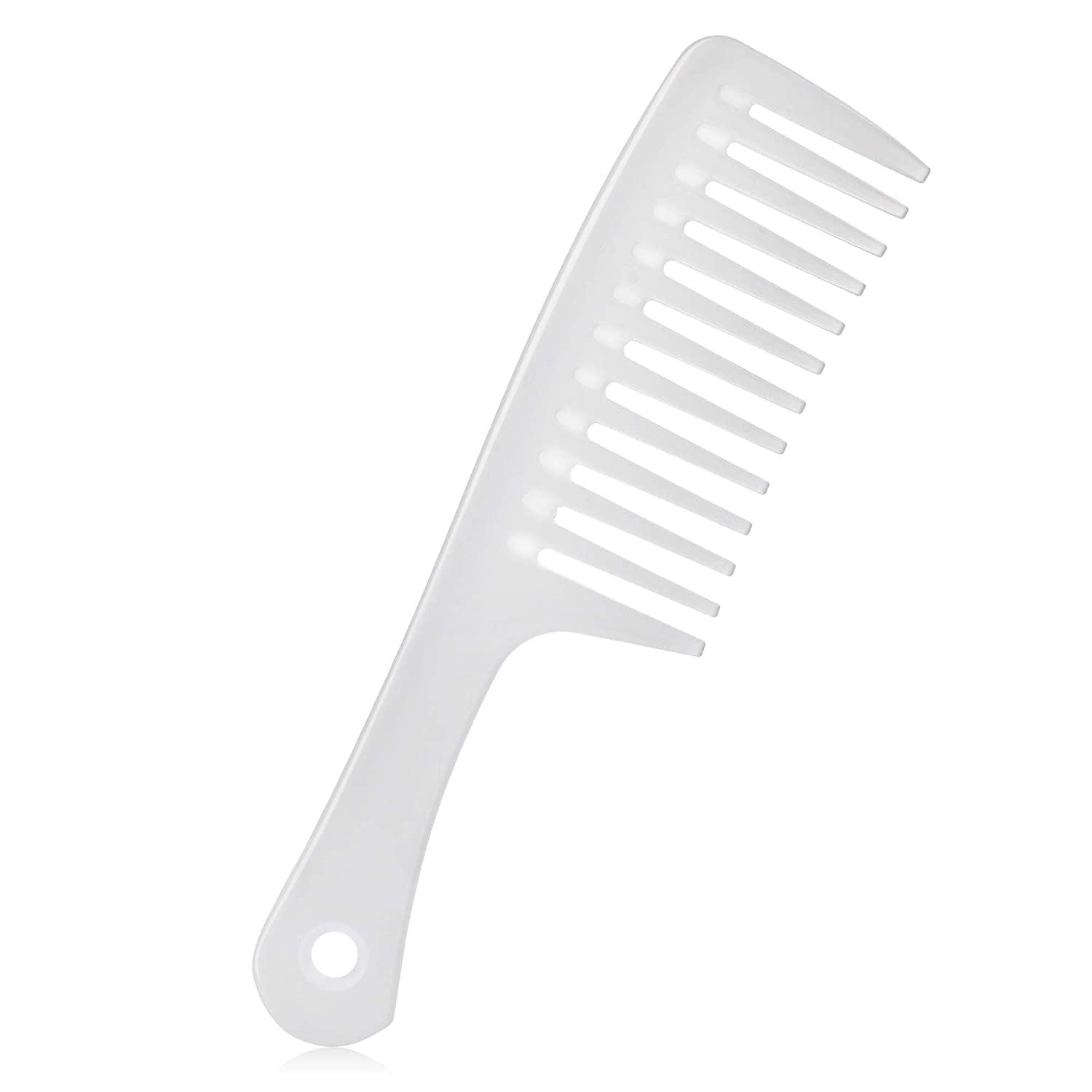 Detangler Comb, Wide Tooth Comb Detangles Wet or Dry Hair Milky White ...