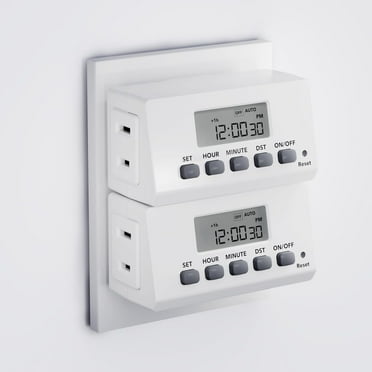 Digital Programmable Timer Outlet for Wall Appliances - Automatic On ...