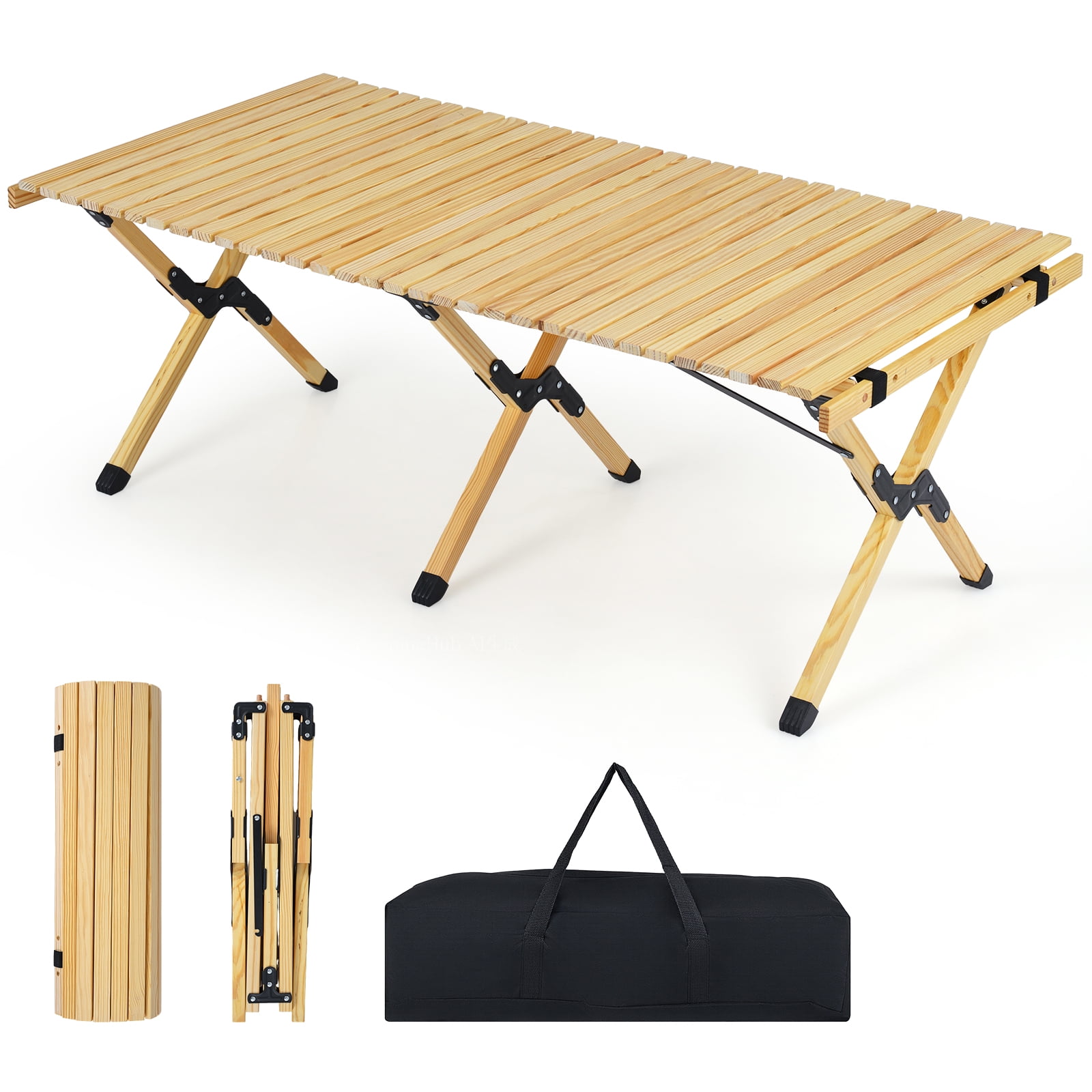 Click here for Costway 48 Inch Folding Camping Table Portable Rol... prices