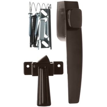 Push Button Screen/Storm Door Latch Set, Black (1-set) - Walmart.com