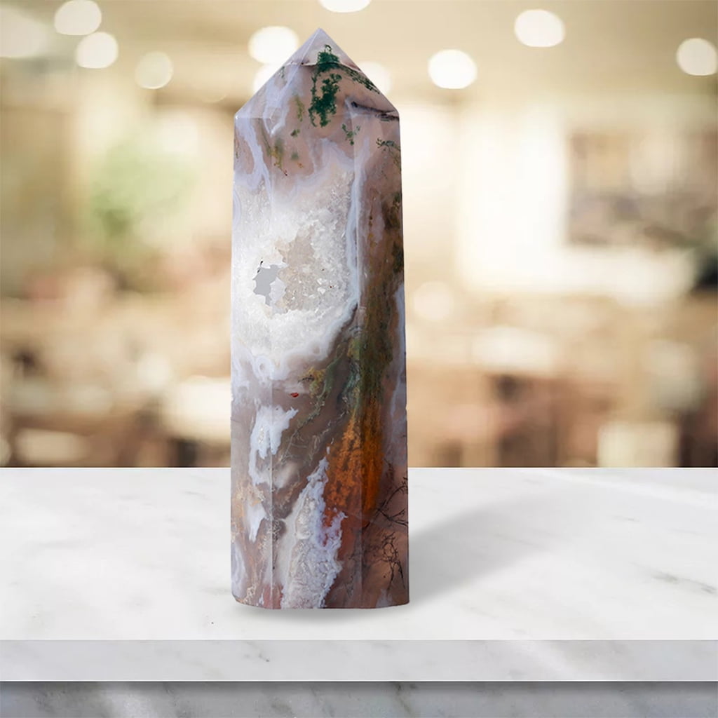 Varita de cristal natural hexagonal Prisma metafísico Piedra curativa ...