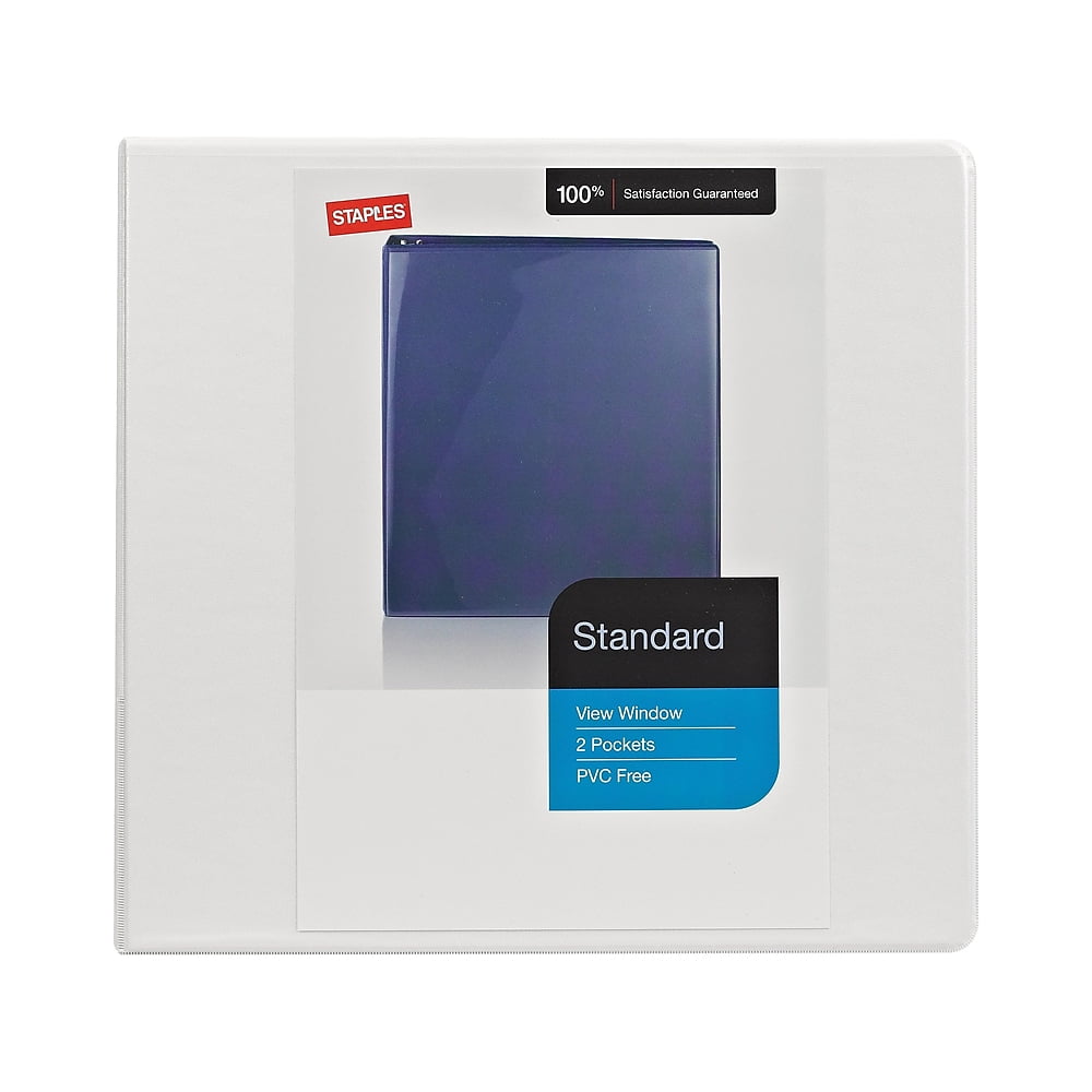 Staples Standard 5-Inch D 3-Ring View Binder White (26360-CC) 976179 ...