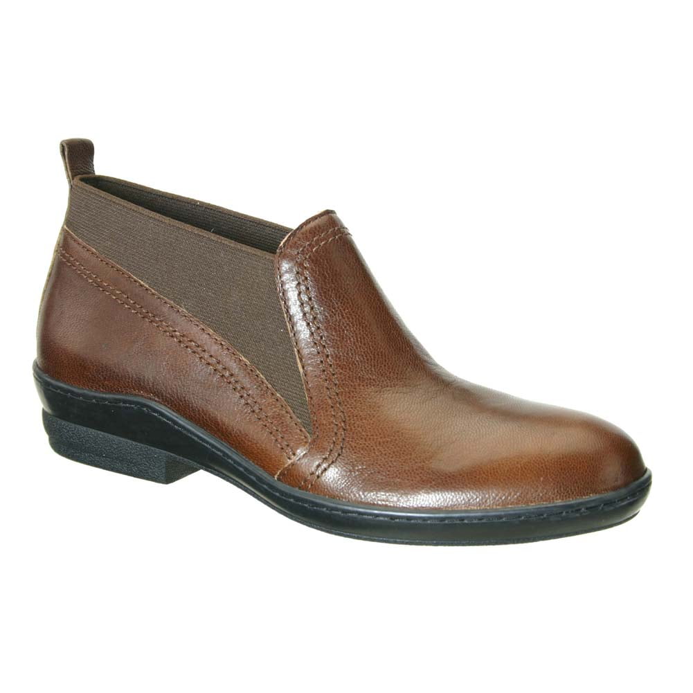 David Tate Women's Naya Casual Booties Brown Leather 7 WW - Walmart.com